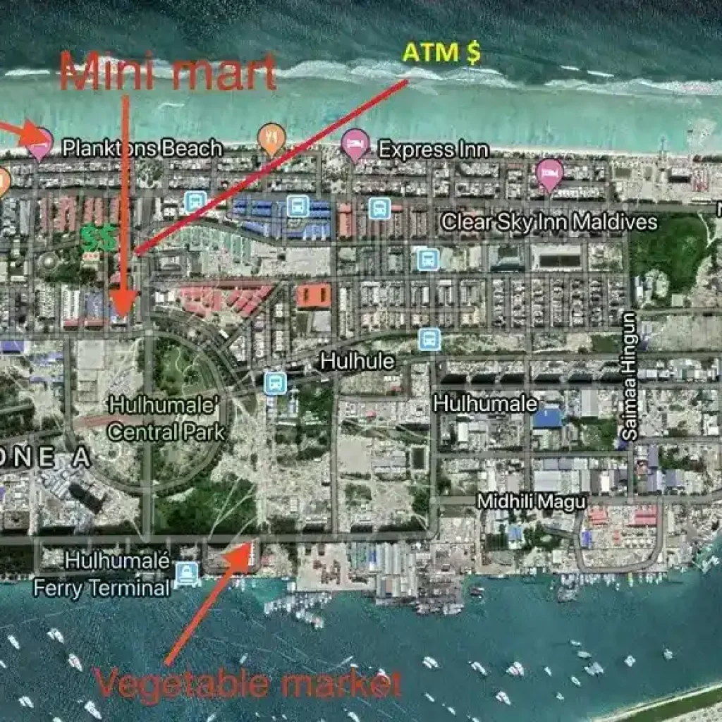 Hulhumale Map Maldives